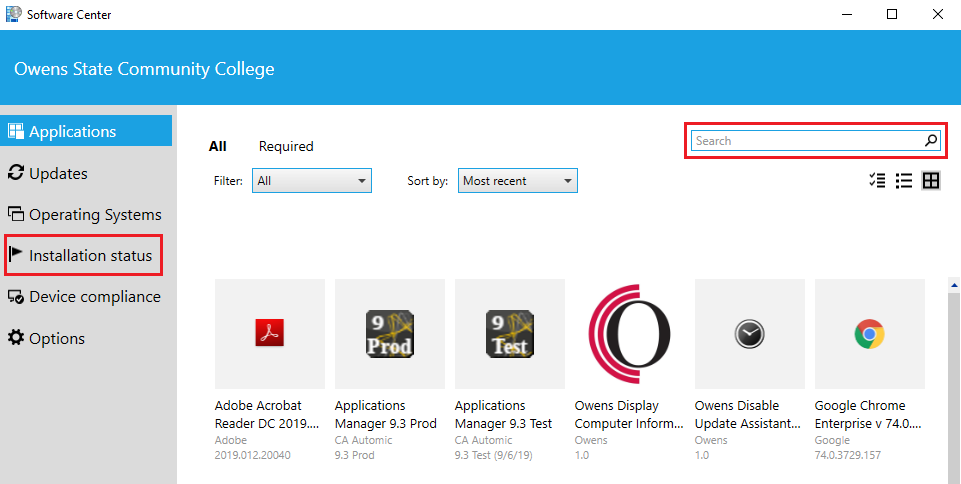How do I add new software from the Software Center onto my campus computer?